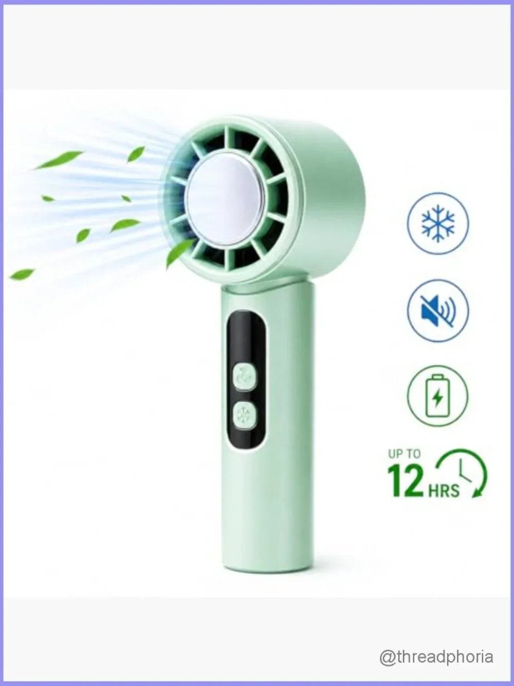 Other | Portable Handheld Fan With Turbo Motor 12h Battery Usbc | Poshmark